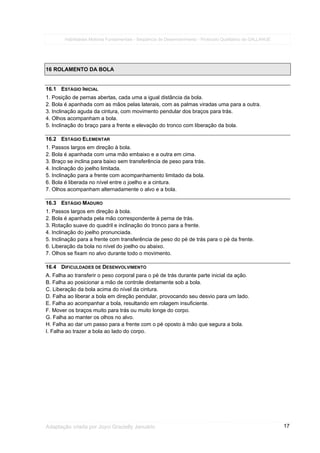 Protocolo de gallahue | PDF