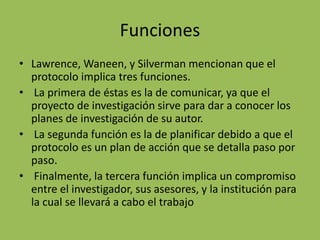 Protocolo de Investigacion | PPTX