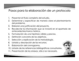 Pasos para elaborar protocolo de investigación | PDF