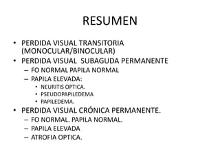 Protocolo en neuropatias opticas | PPT