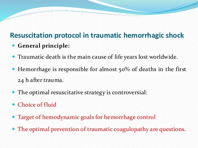 Protocol of trauma resuscitation | PPT