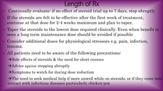 Protocol of use for steroids | PPTX