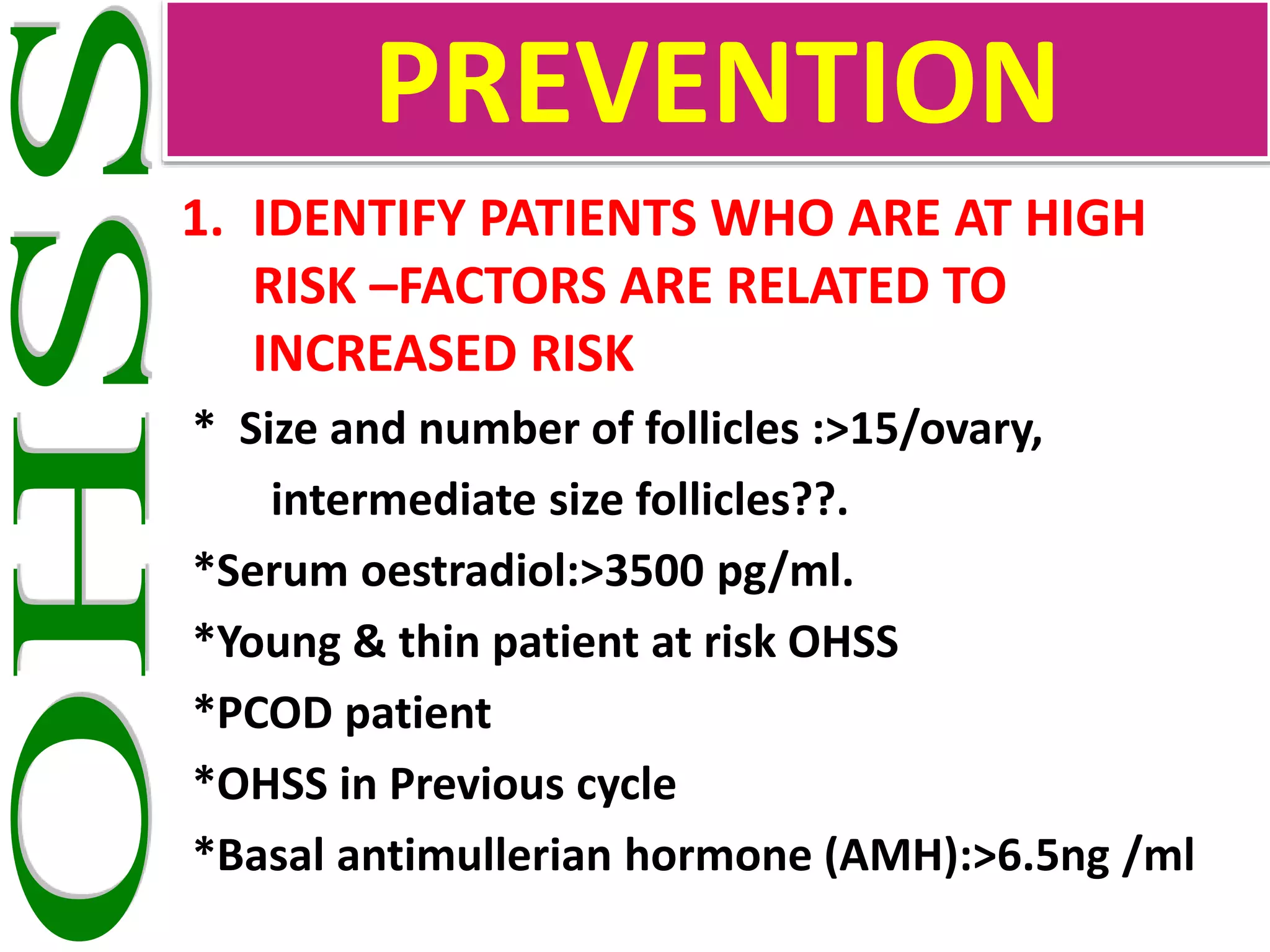 SIMPLE PROTOCOL of MANAGEMENT OVARIAN HYPERSTIMULATION SYNDROME (OHSS) | PPTX | Infertility ...