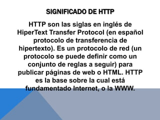 Protocolo http | PPTX