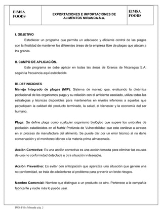 Protocolo Manejo de plaga | PDF