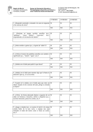 PROTOCOLO PARA LA EVALUACIÓN DEL ALUMNADO CON AUTISMO Y CON OTROS ...
