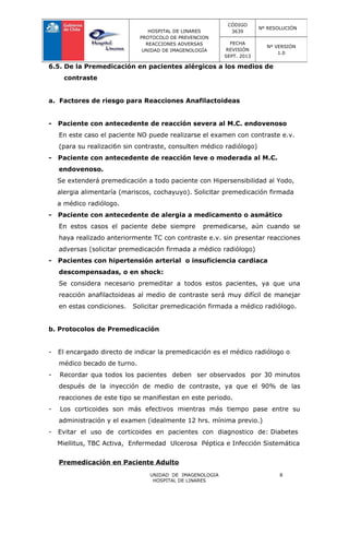 Protocolo prevencion de reacciones adeversas a los medios de contraste ...