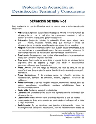 Protocolos de desinfeccion | PDF