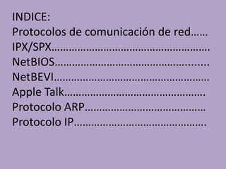 Protocolos de comunicación de red | PPTX