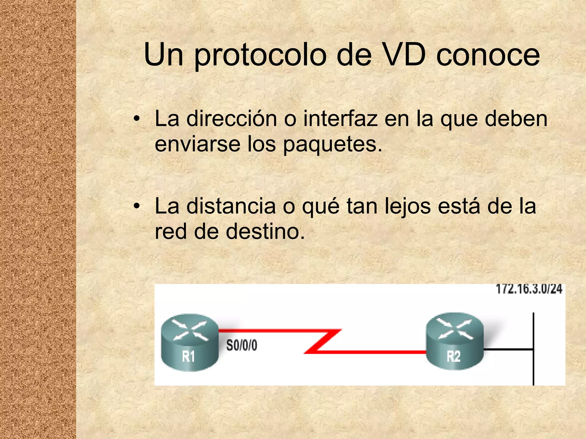 Protocolos de enrutamiento vector distancia | PPT