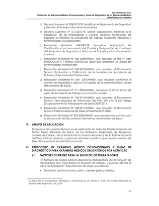 Protocolos de examenes medico ocupacionales y guias de diagnostico ...