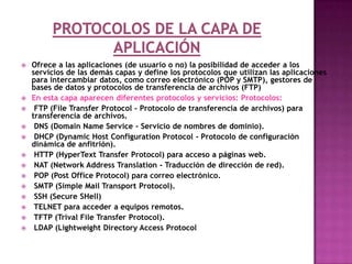 Protocolos de la capas del modelo osi | PPTX