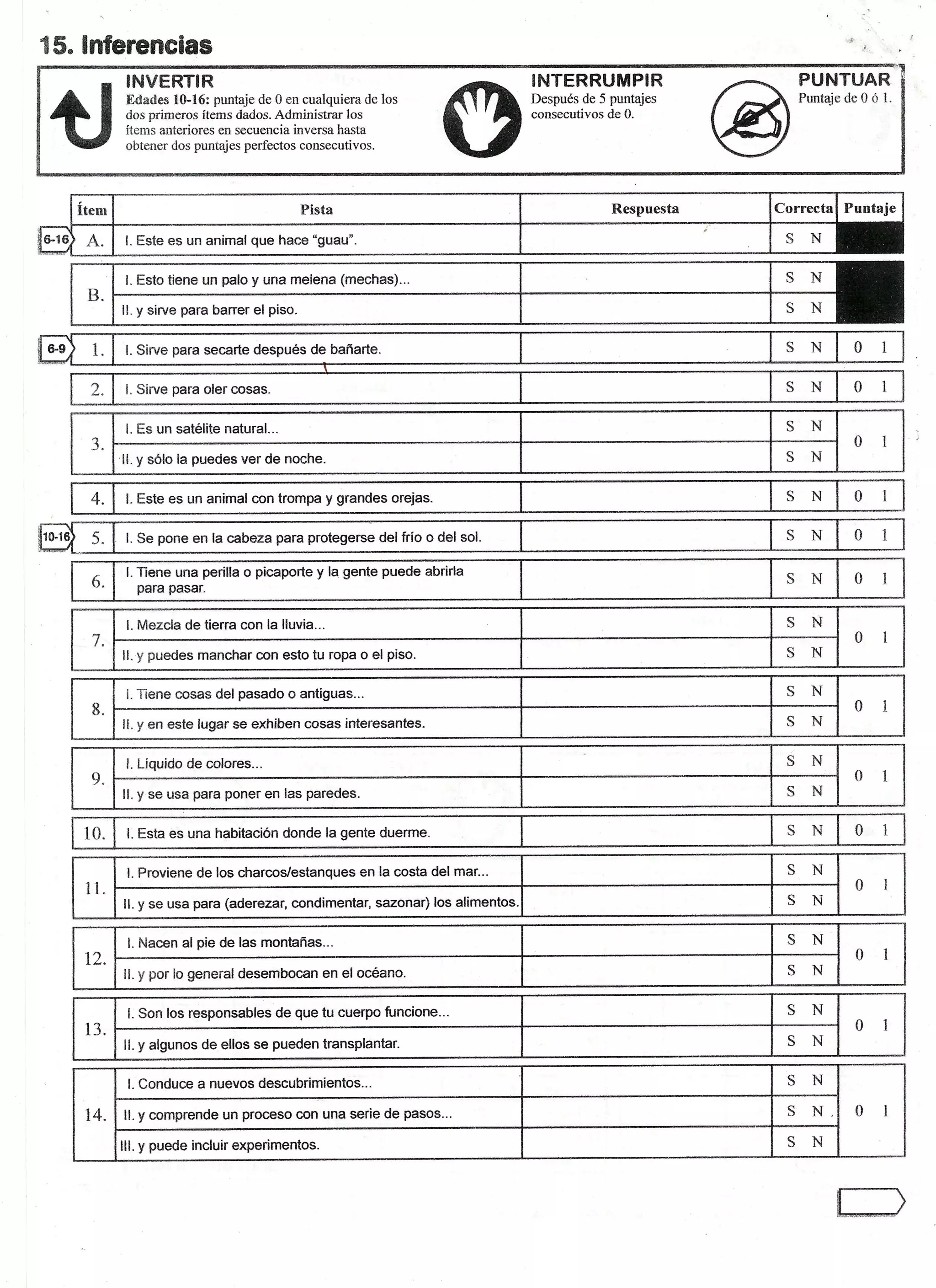 Protocolo wisc iv | PDF