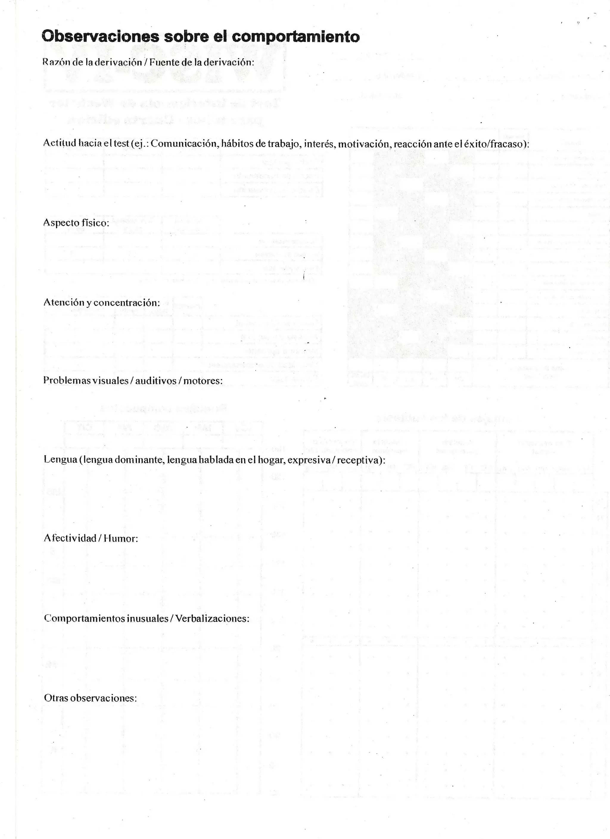 Protocolo wisc iv | PDF