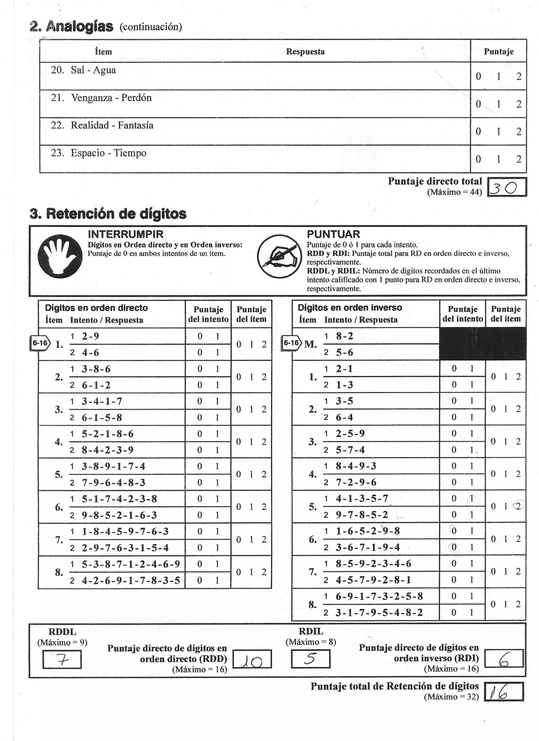 Protocolo wisc iv | PDF