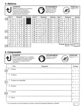Protocolo wisc iv | PDF