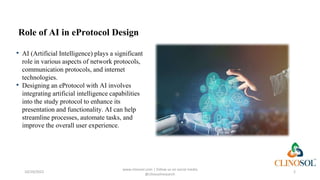 eProtocol Design with AI: Enhancing Study Protocols | PPTX | Computer Networking | Computing