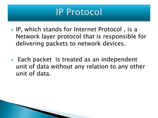 Protocols | PPTX | Computer Networking | Computing