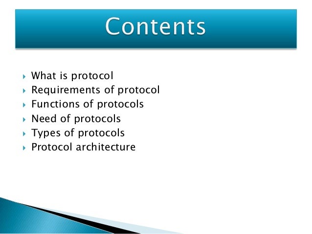 Protocols