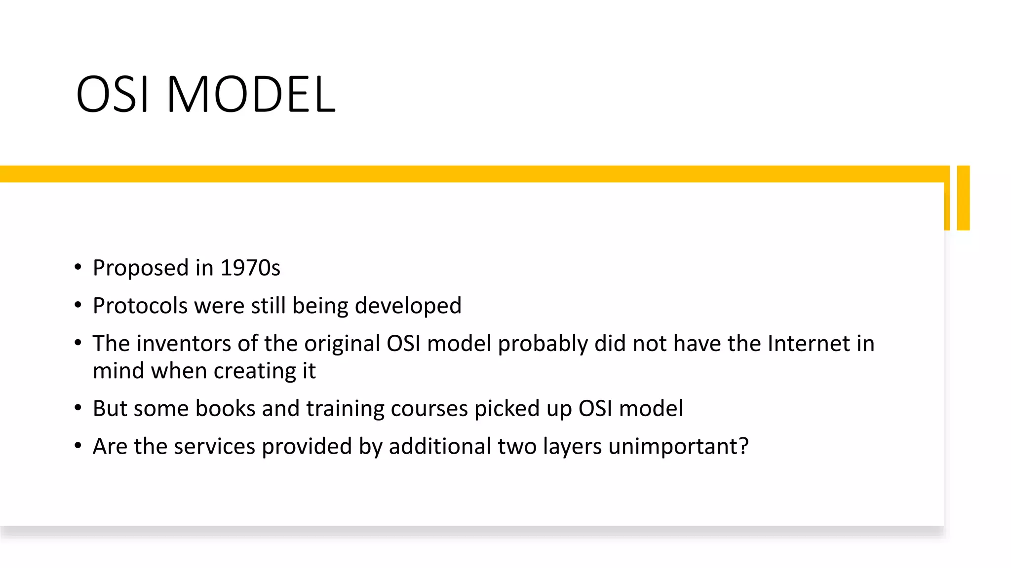 OSI Model Layers and Internet Protocol Stack | PPTX