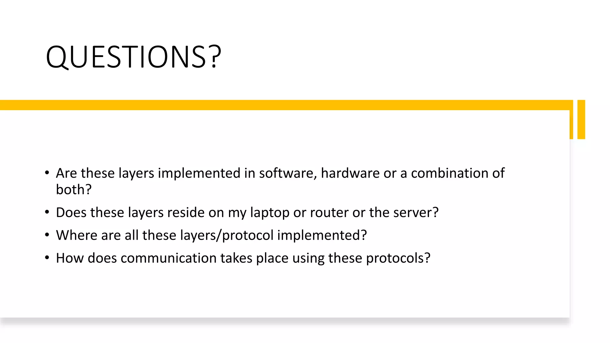 Osi Model Layers And Internet Protocol Stack Ppt