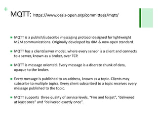 Protocols for internet of things | PPT