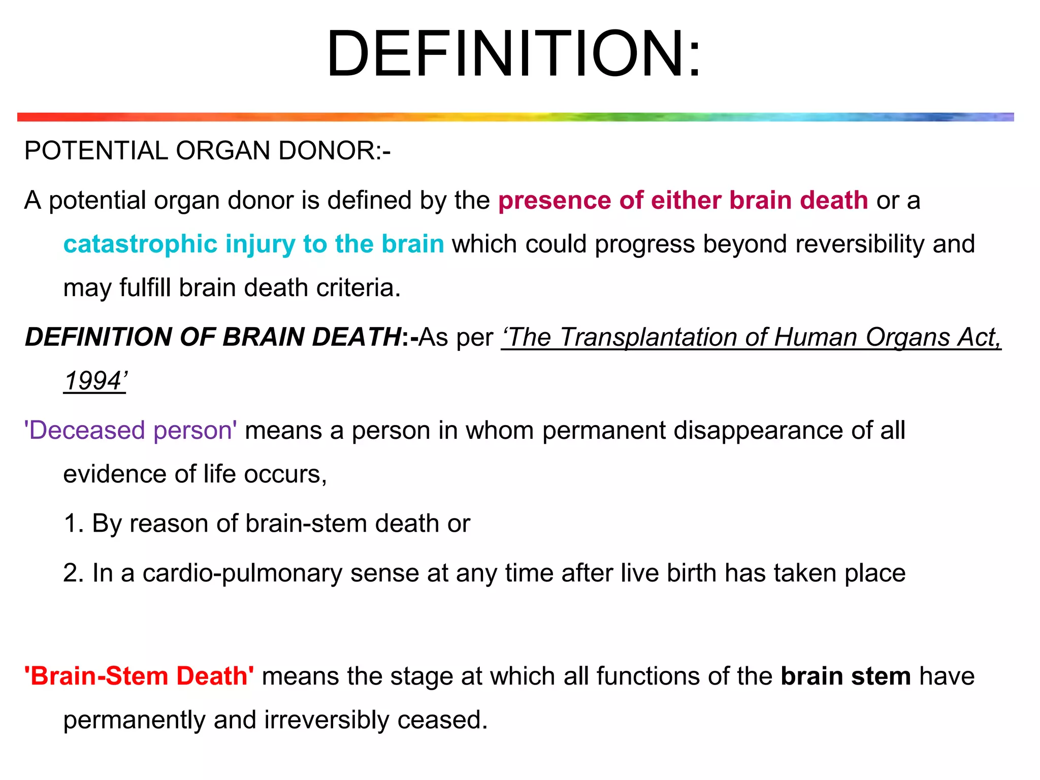 Protocols For Organ Donation powerpoint format.pptx | Brain and Nervous ...