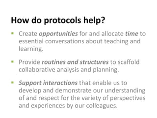 Protocols for Professional Conversations | PPT | Free Download