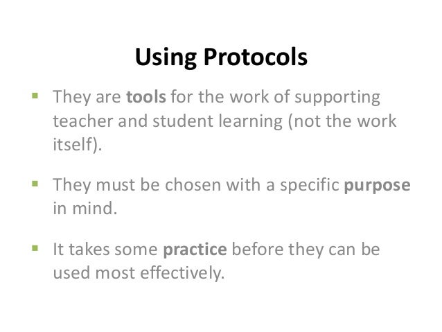Protocols for Professional Conversations