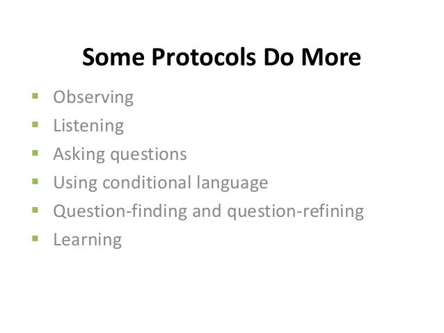 Protocols For Professional Conversations