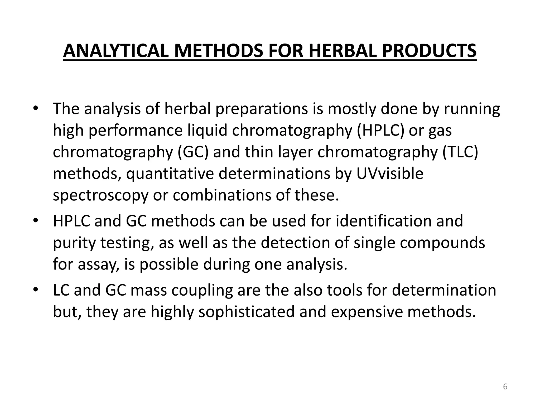 Protocols for testing of herbal drugs | PPTX