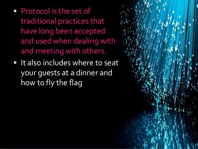 Protocols of event management