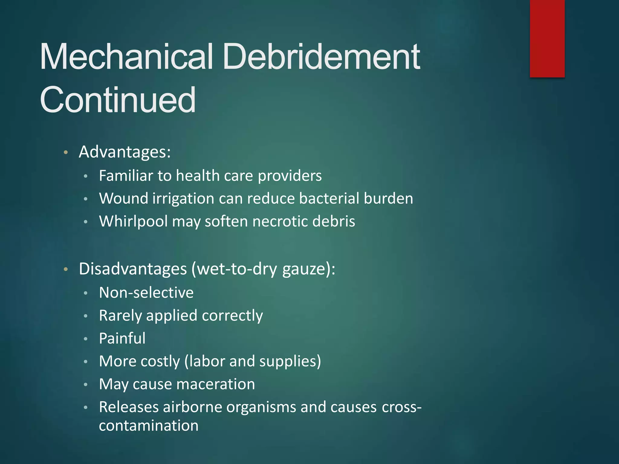 Protocols of wound debridement | PPTX