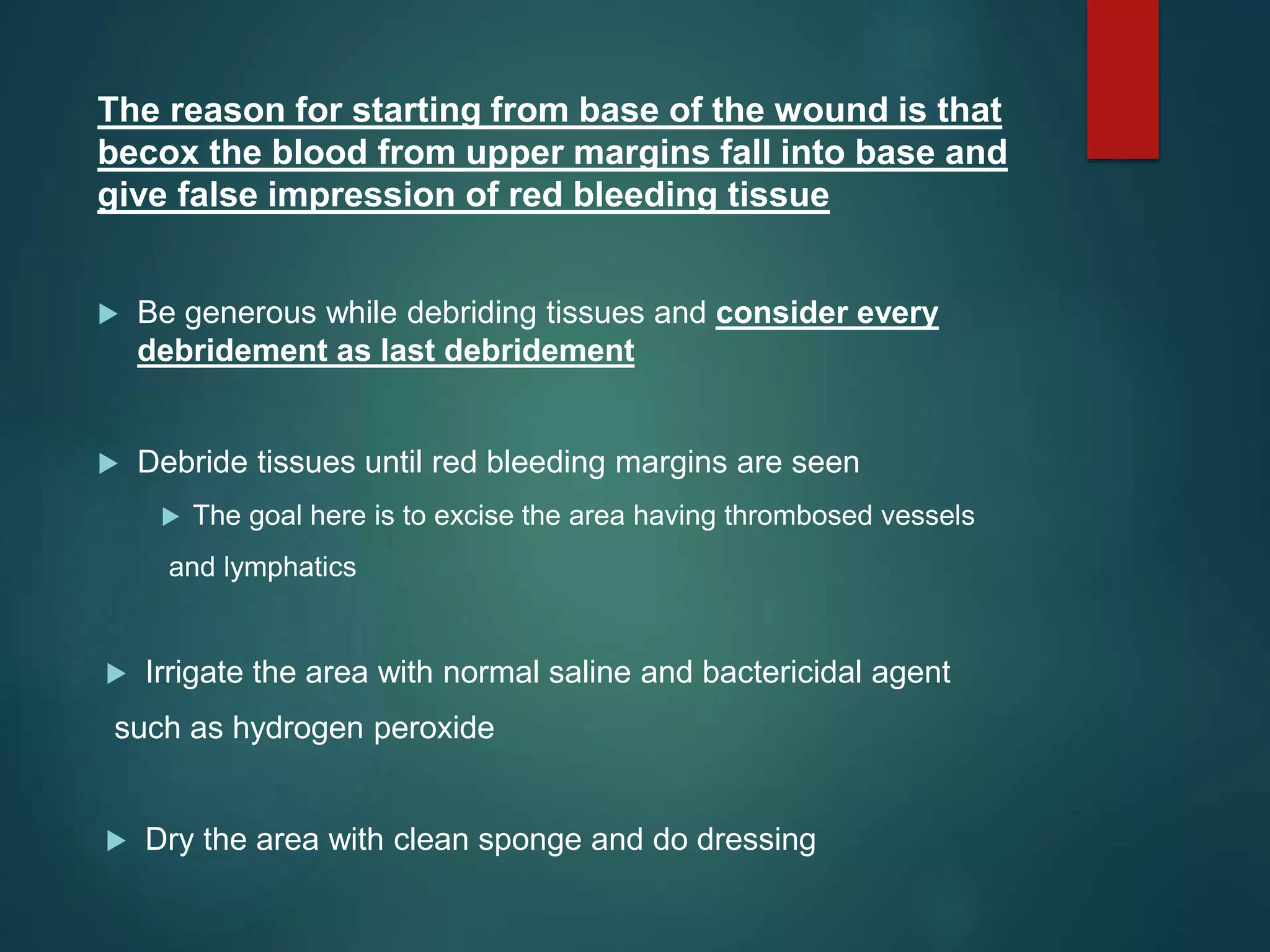Protocols of wound debridement | PPTX