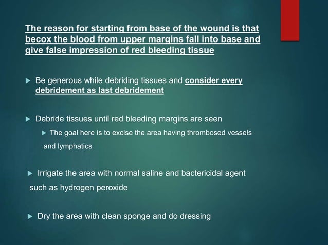 Protocols of wound debridement | PPTX