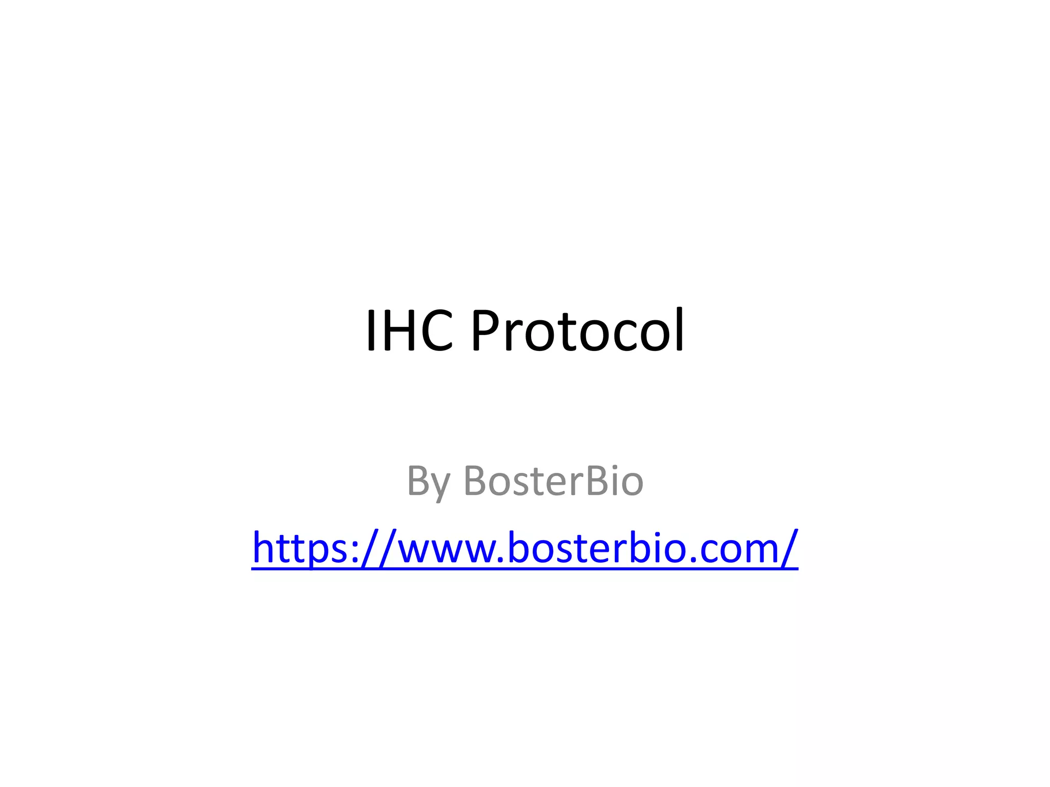 Immunohistochemistry (IHC) Protocol | PDF