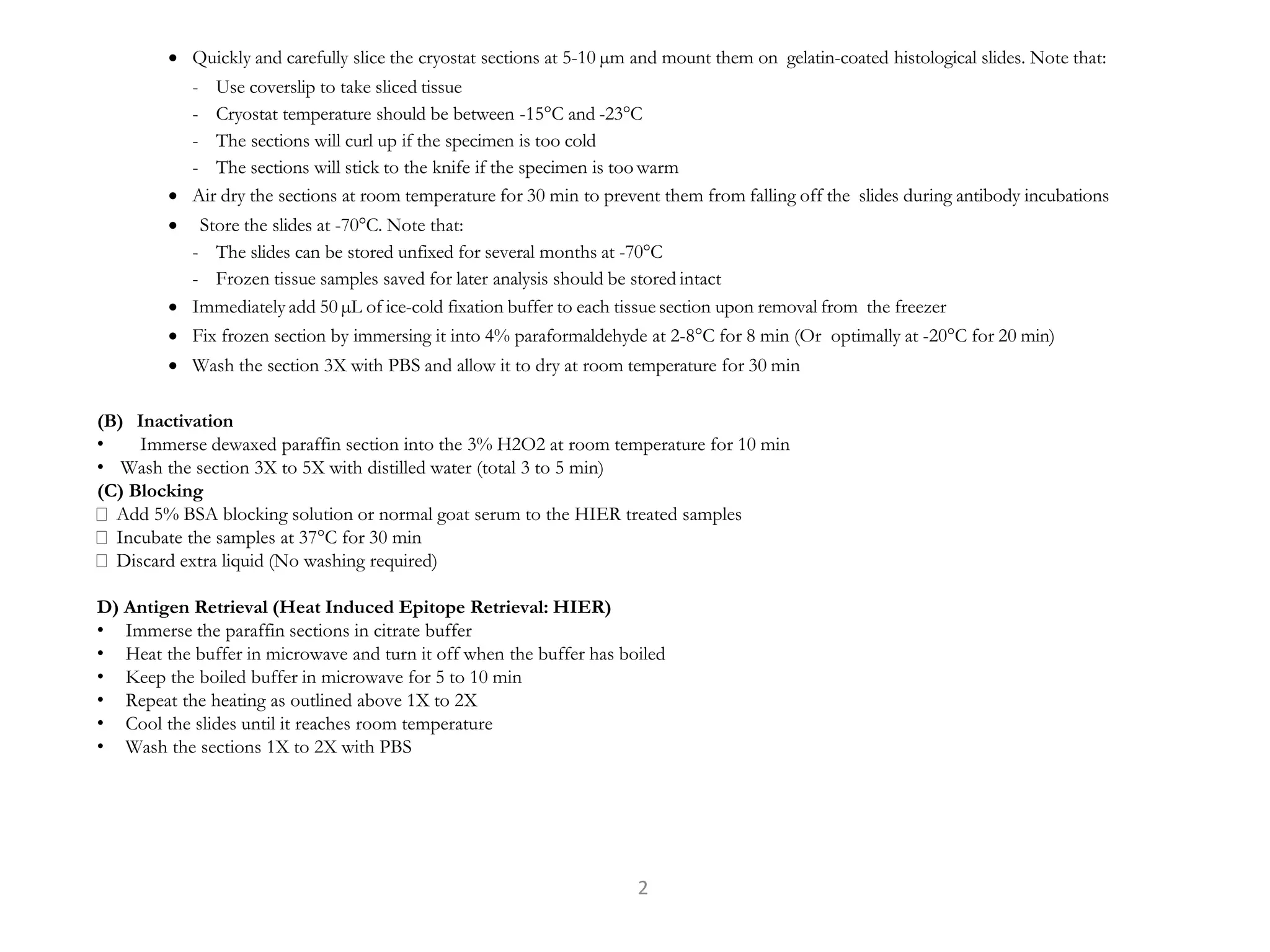 Immunohistochemistry (IHC) Protocol | PDF