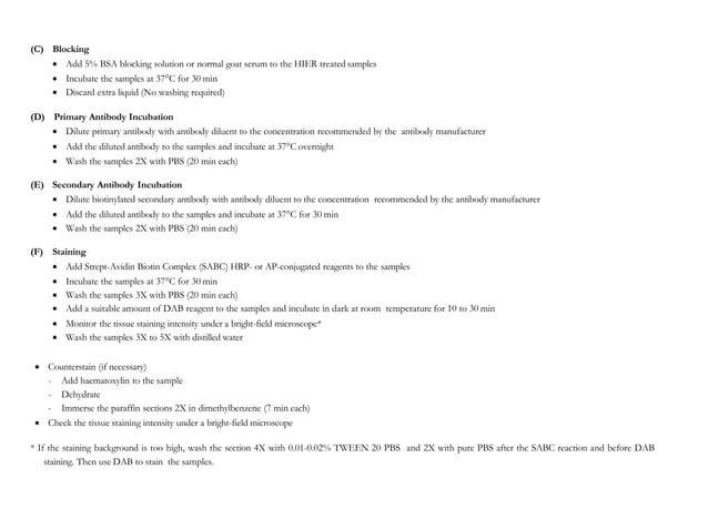 Immunohistochemistry Ihc Protocol Ppt