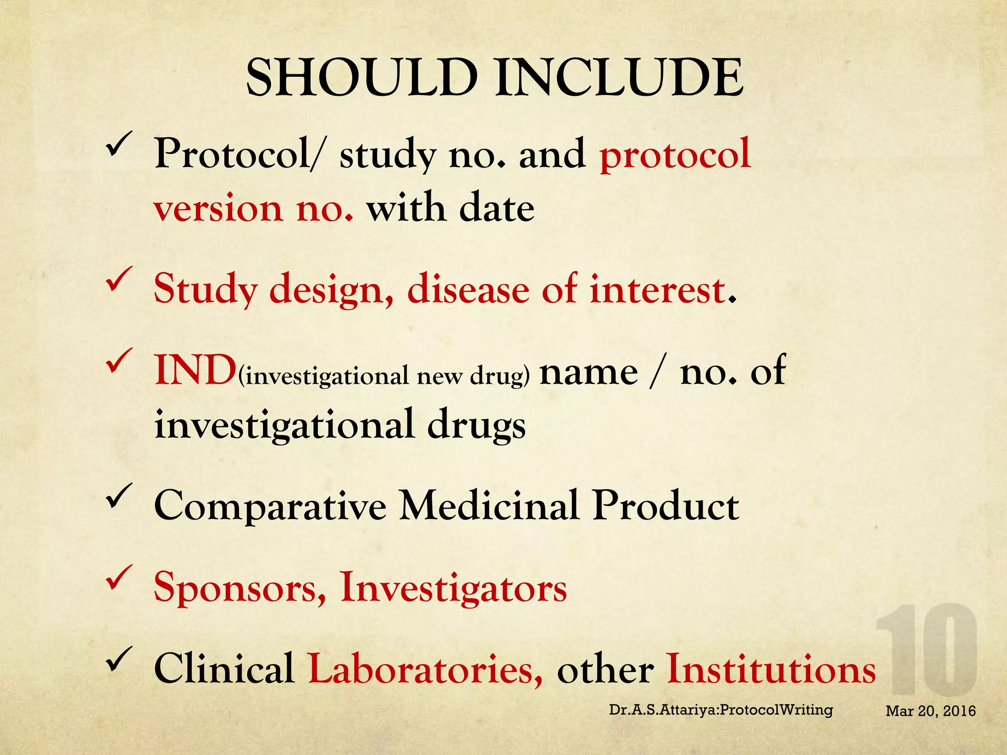 Protocol writing | PPT