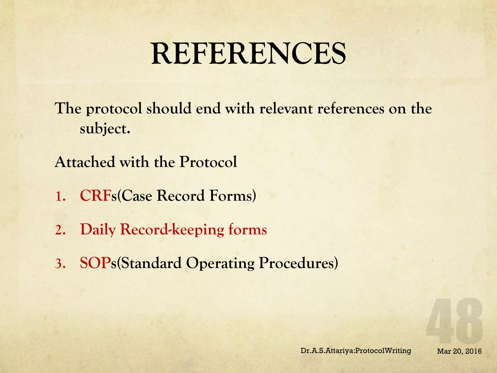 Protocol writing | PPT