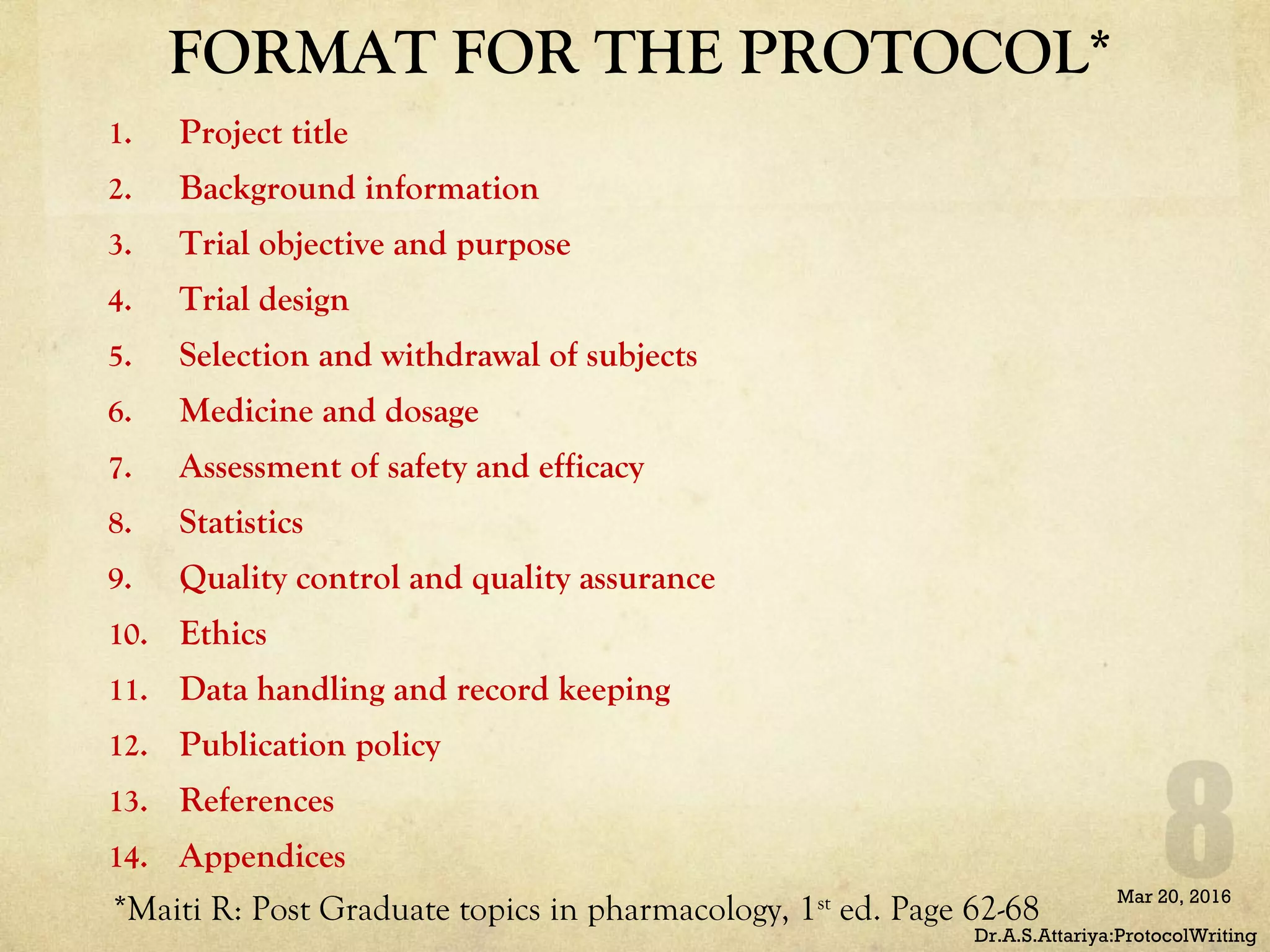 Protocol writing | PPT