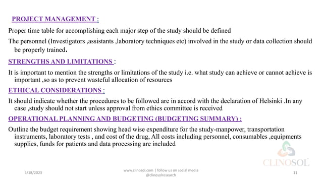 Protocol Writing in Clinical Research | PPT