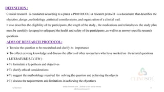 Protocol Writing in Clinical Research | PPT