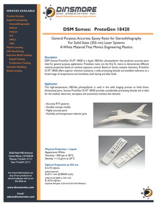 Protogen 18420 Material Sheet | PDF