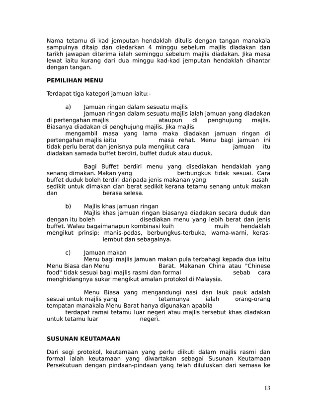 Protokol dan-etiket-majlis-rasmi | PDF