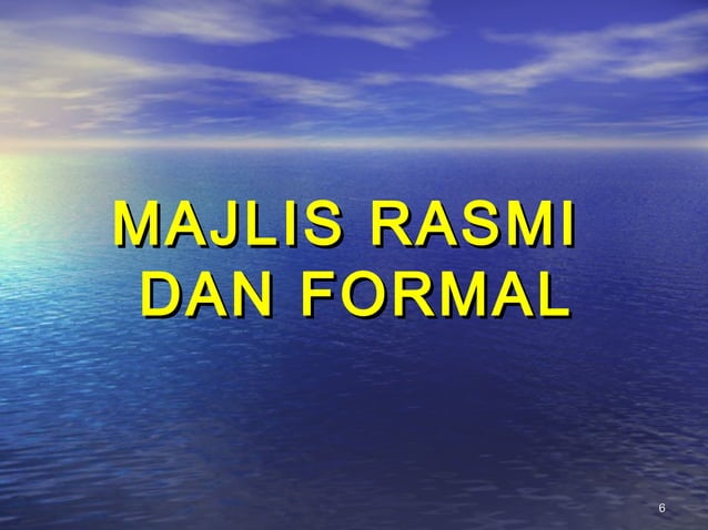 Protokol Majlis Rasmi Di Sekolah | PPT