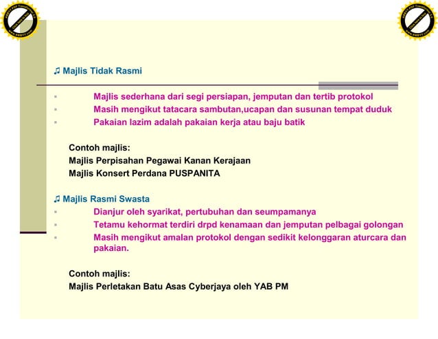 Protokol Dan Pengurusan Majlis Rasmi | PPT