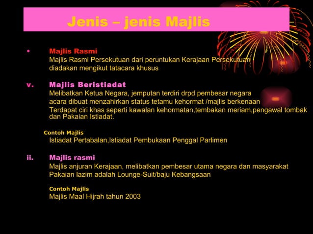 Protokol dan pengurusan majlis rasmi persekutuan.negeri | PPT