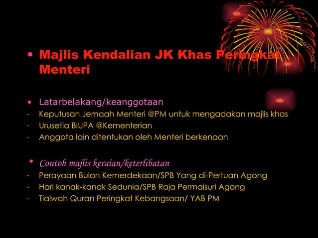 Protokol dan pengurusan majlis rasmi persekutuan.negeri | PPT