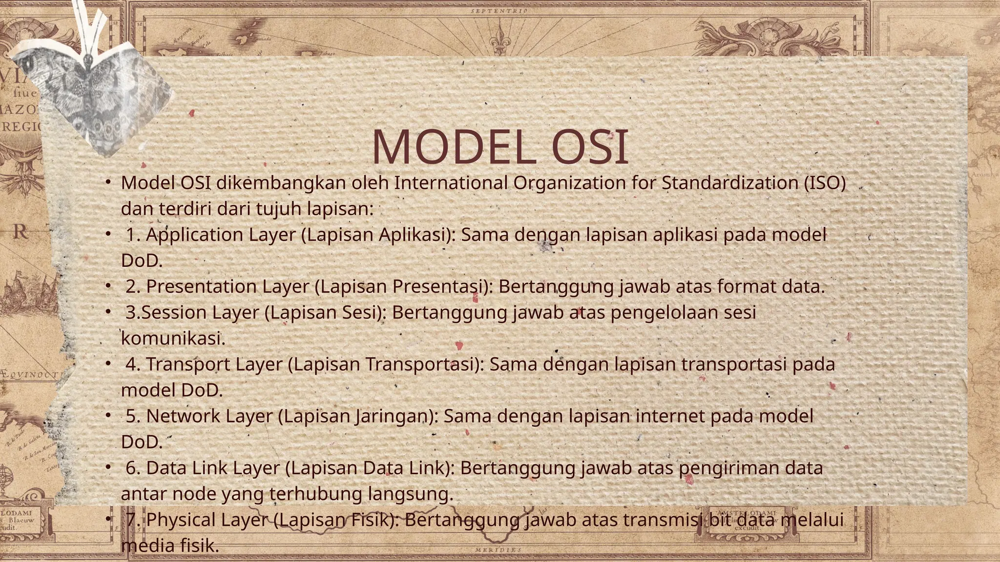Presentasi tentang protokol jaringan,model DoD dan model OSI | PPTX
